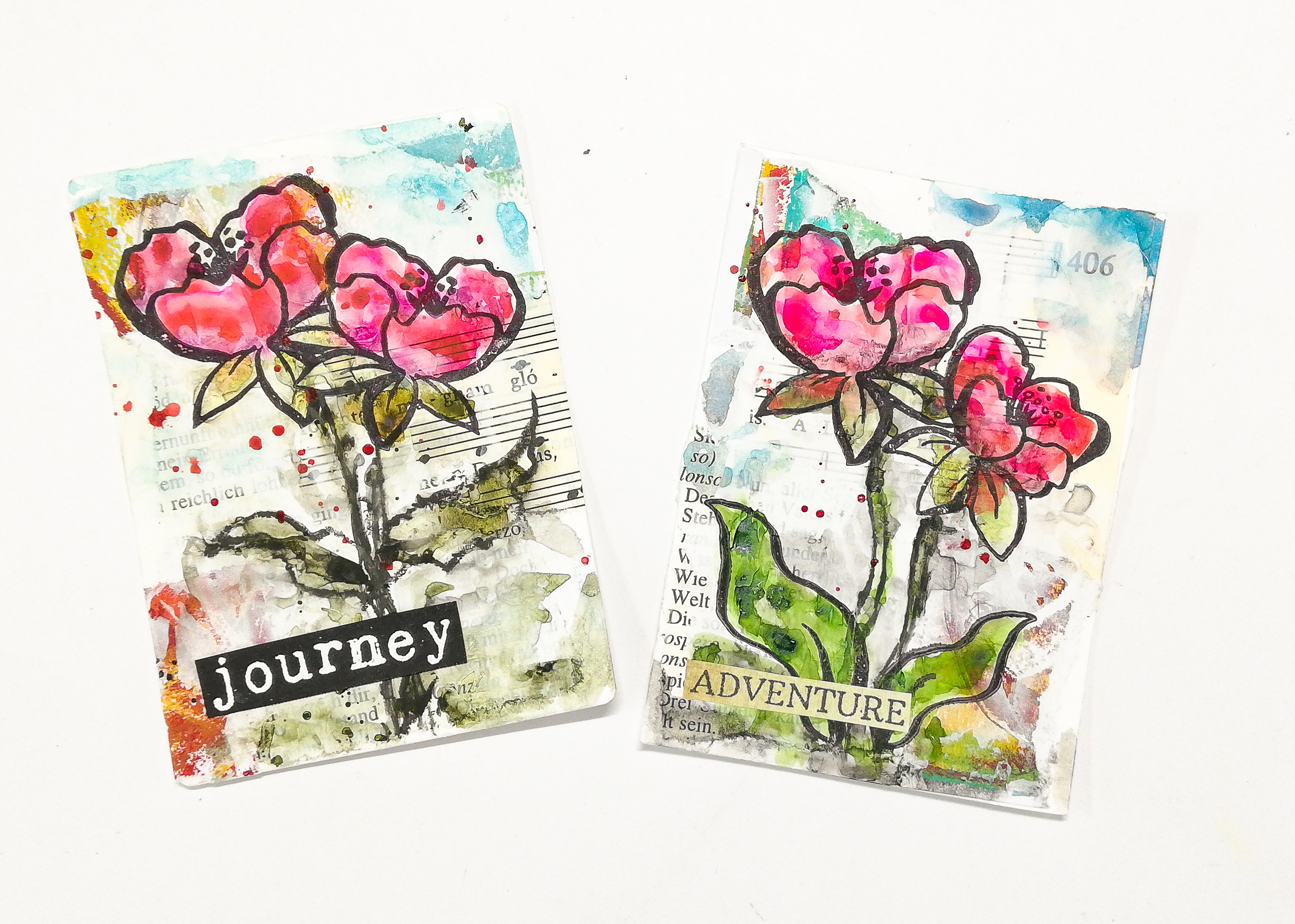 Mixed Media Artist Trading Cards – Susanne Rose Art