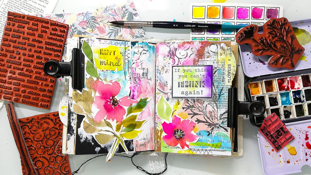 Mixed Media Art Journal Collage – Video Tutorial – Susanne Rose Art
