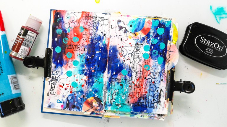 Mark Making Art Journal Page – Susanne Rose Art