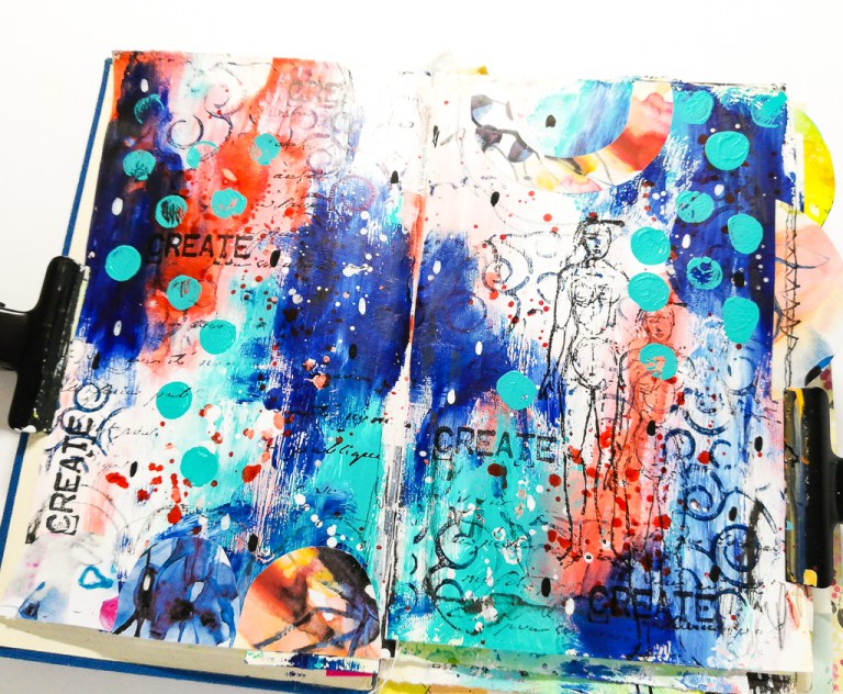 Mark Making Art Journal Page – Susanne Rose Art