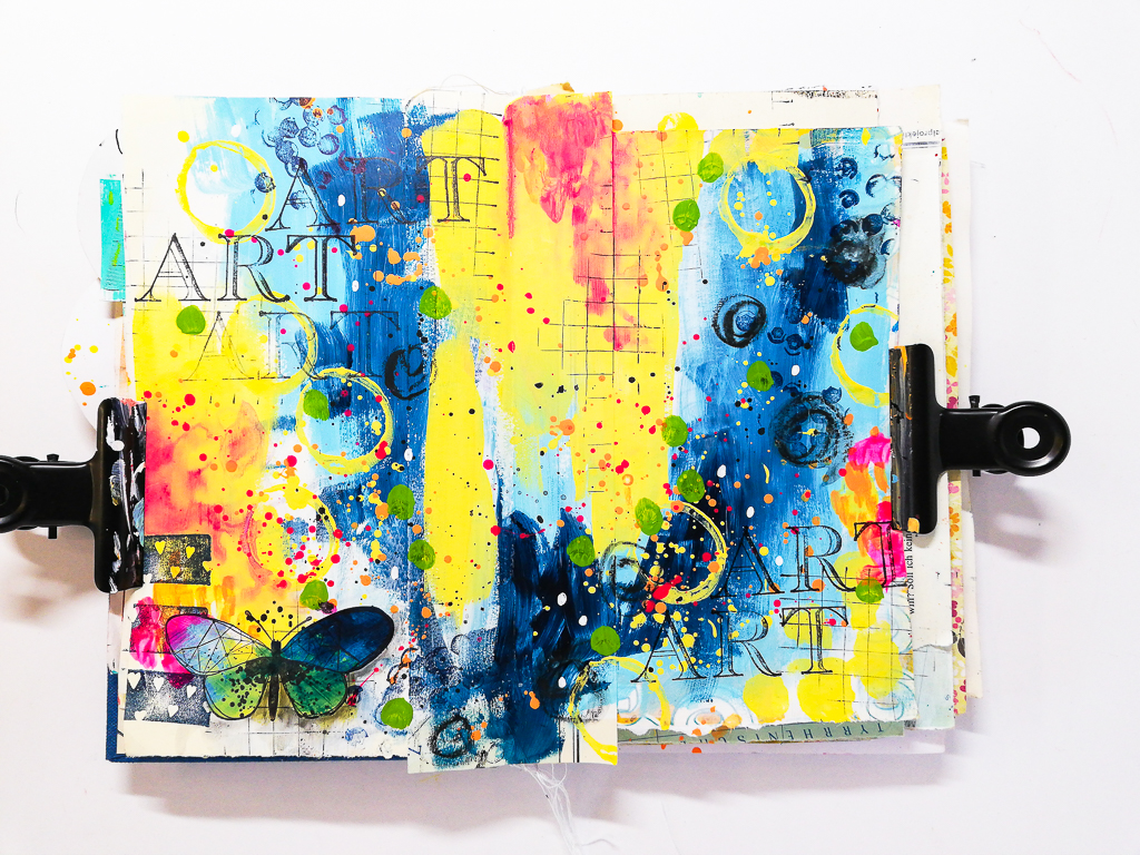 Mixed Media Art Journal Page – Video Tutorial – Susanne Rose Art