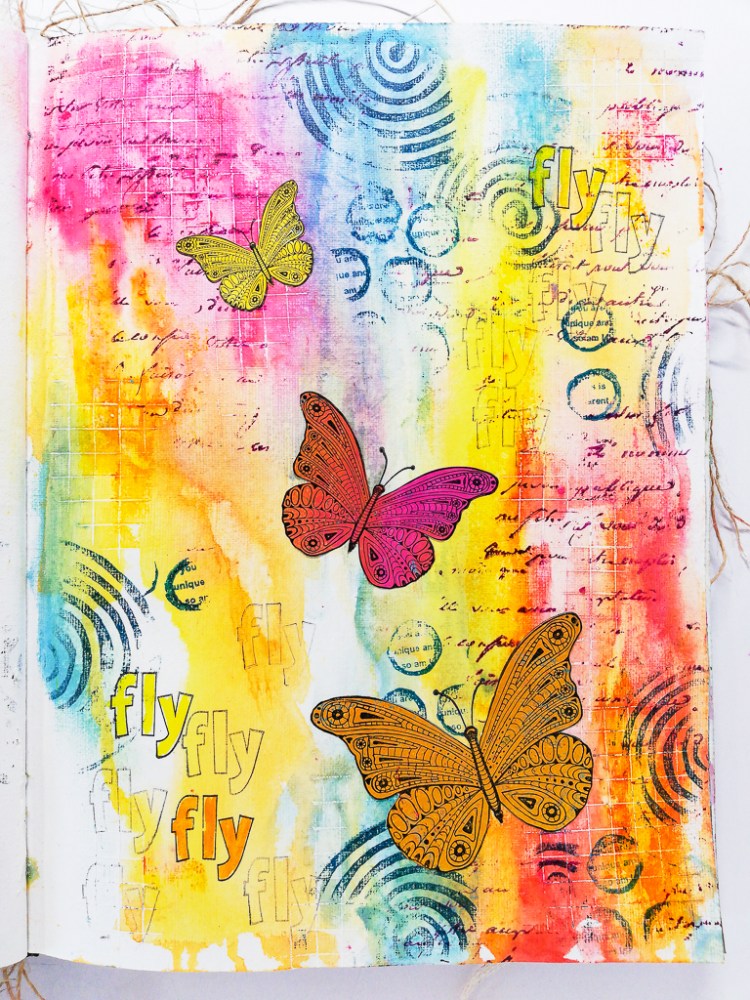 Easy Art Journal Page with Gelatos – Video Tutorial – Susanne Rose Art