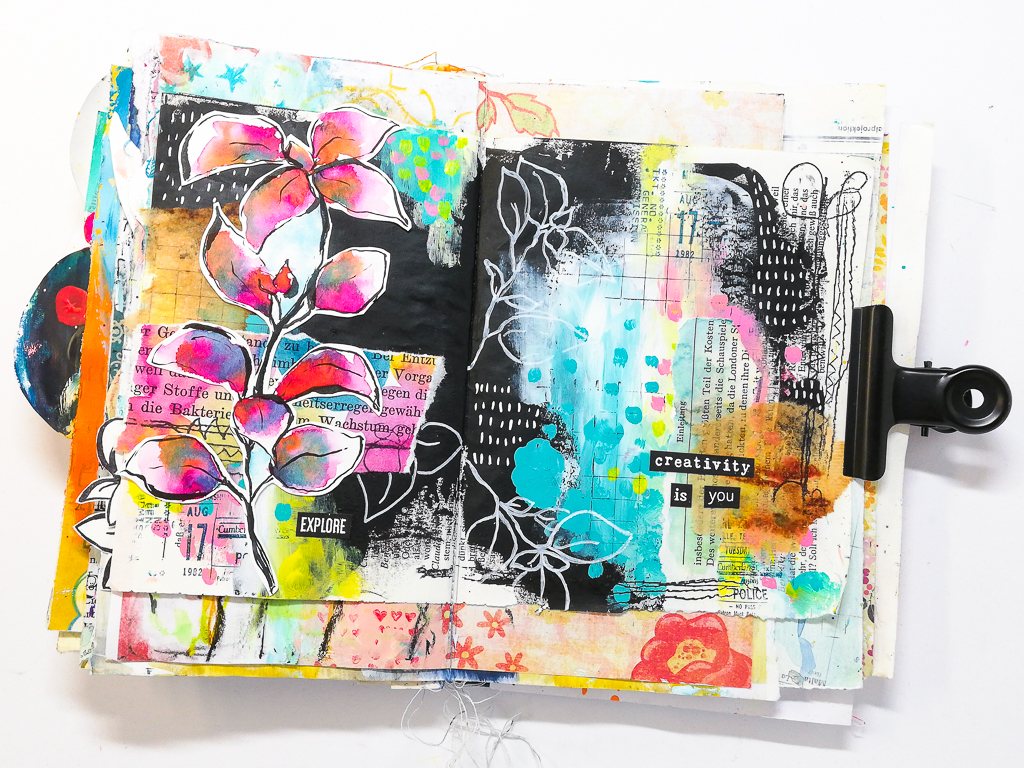 Art Journal Video Tutorial – Mixed Media Collage – Susanne Rose Art