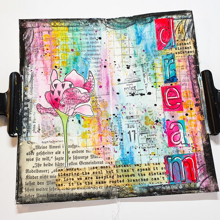 Mixed Media Video Tutorial – Art Journal Page – Susanne Rose Art