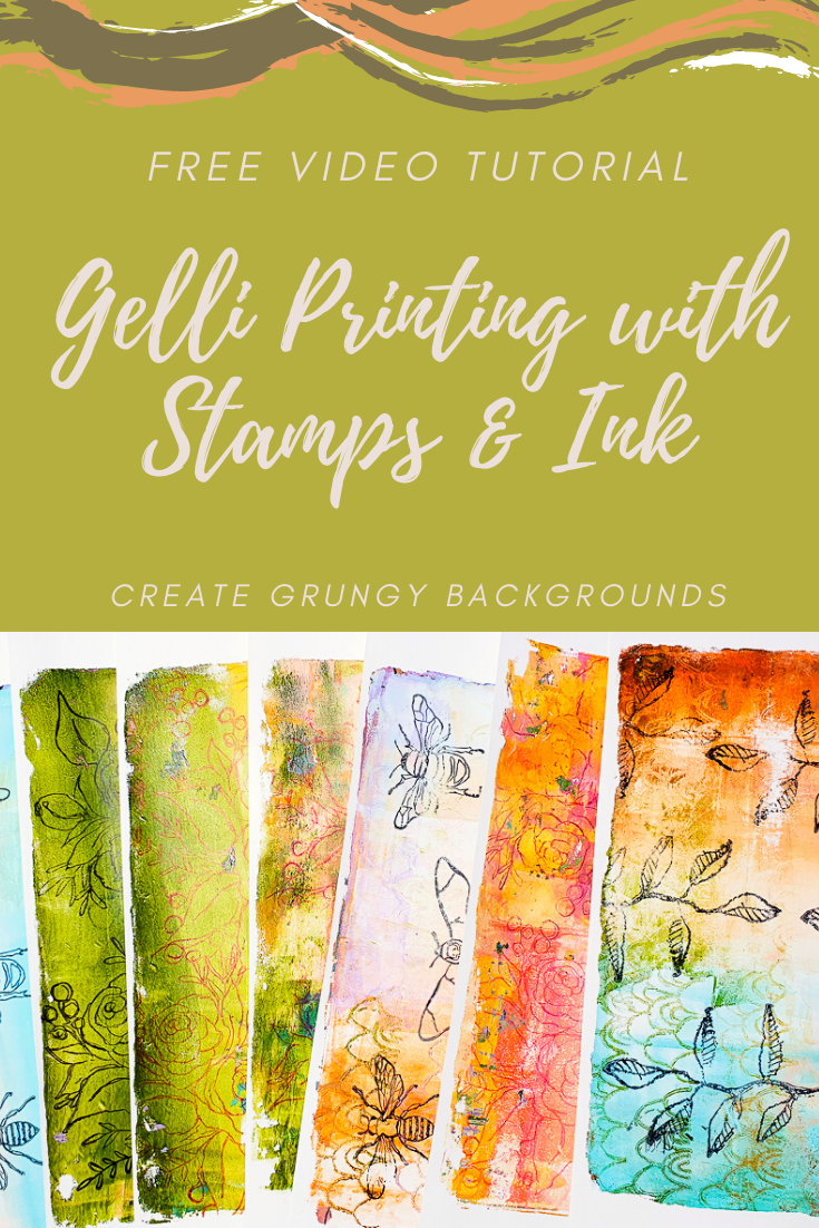 Make Grungy Prints with your Gelli Plate – Video Tutorial – Susanne ...