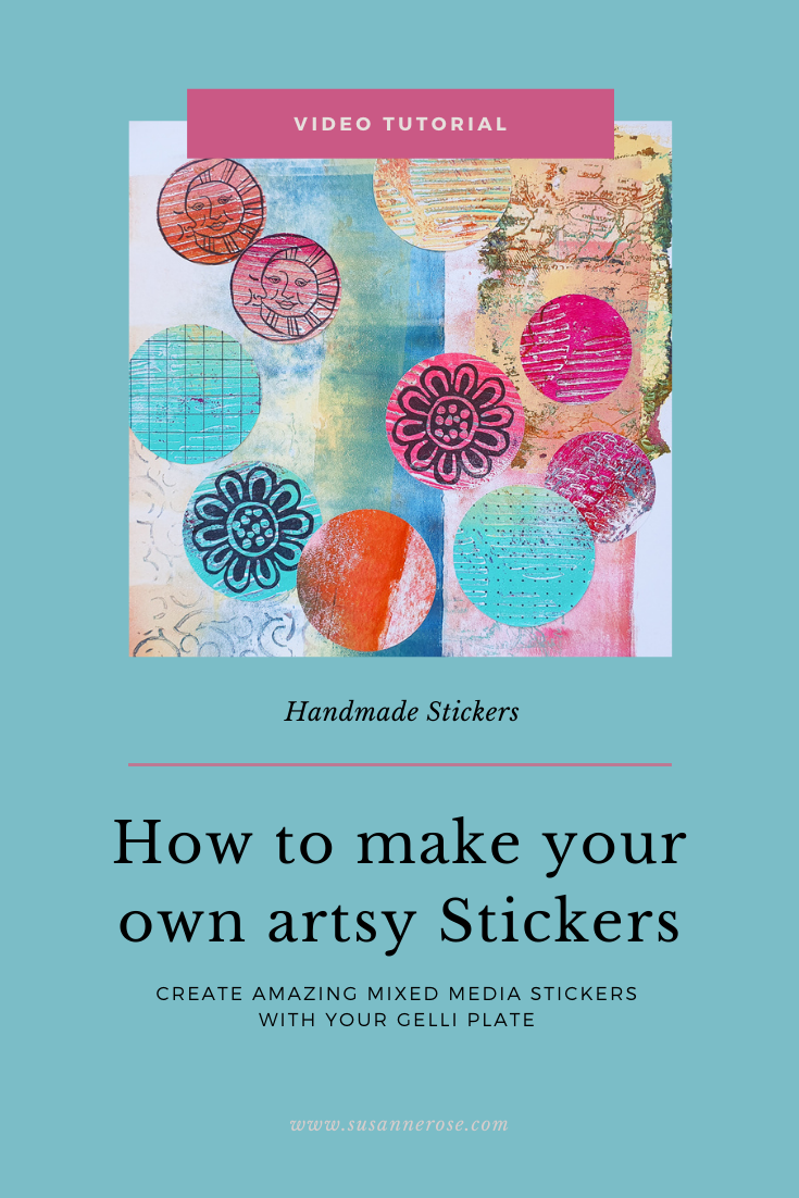 Make your own Stickers – Gelli Printed Labels – Susanne Rose Art