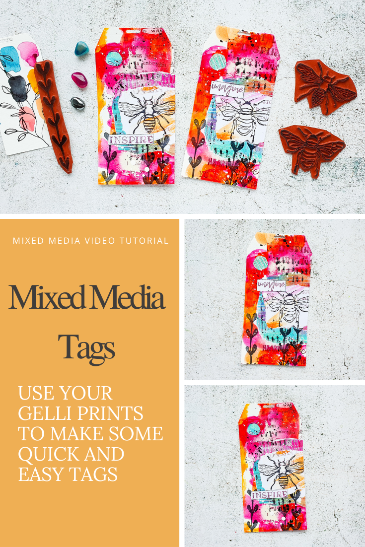 Messy Mixed Media Tag – Video Tutorial – Susanne Rose Art
