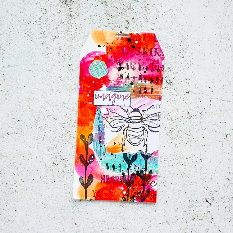 Messy Mixed Media Tag – Video Tutorial – Susanne Rose Art