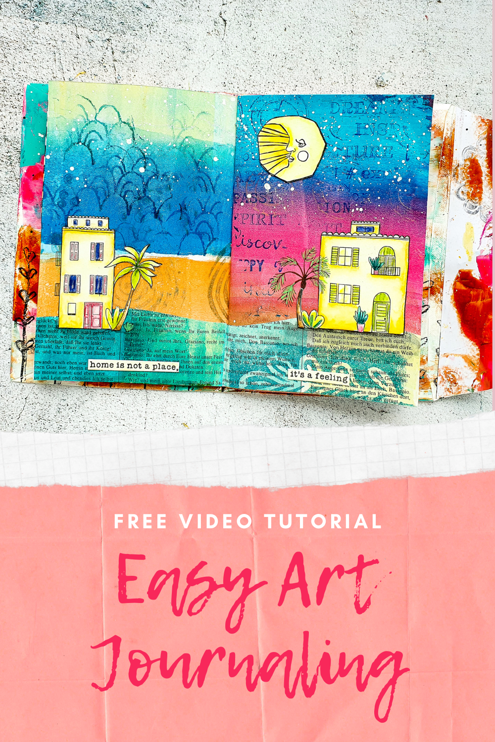 Easy Art Journal Page – Beginners Tutorial – Susanne Rose Art