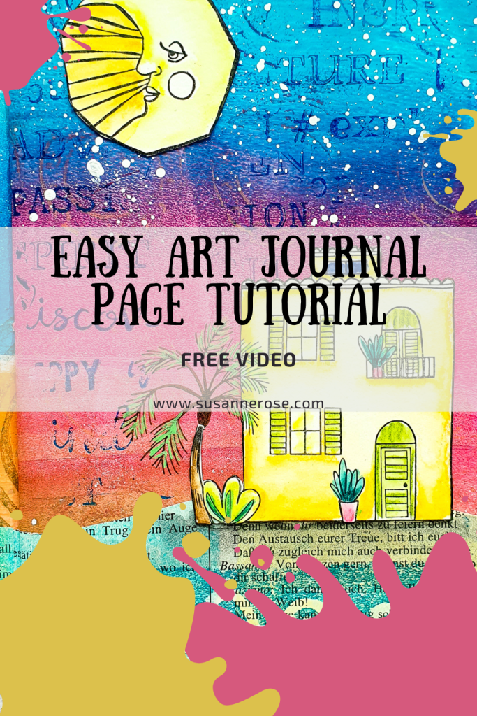 Easy Art Journal Page – Beginners Tutorial – Susanne Rose Art