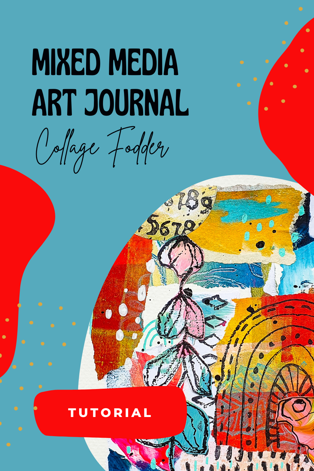 Art Journal Page with Collage Papers – Susanne Rose Art