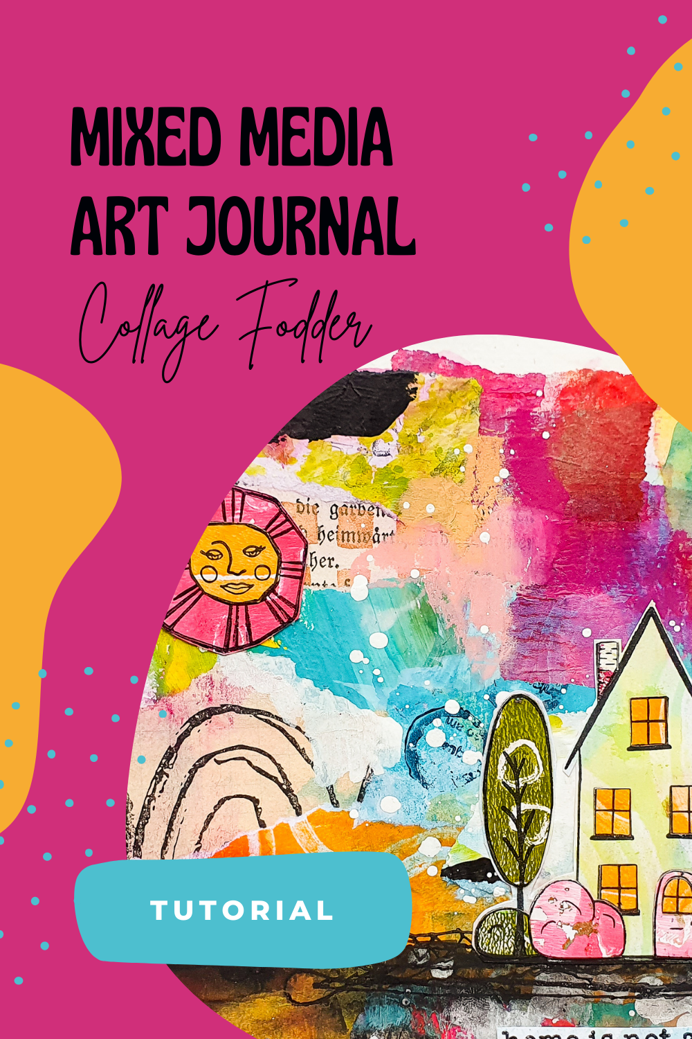 Mixed Media Collage in my Art Journal – Video Tutorial – Susanne Rose Art