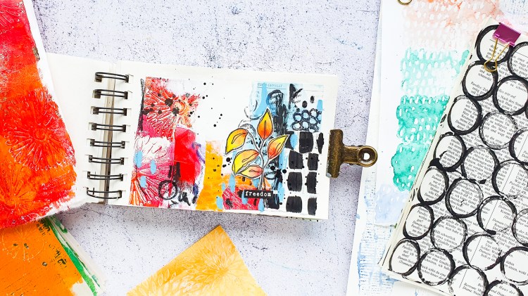 Mixed Media Collage Art Journal Page – Video Tutorial – Susanne Rose Art