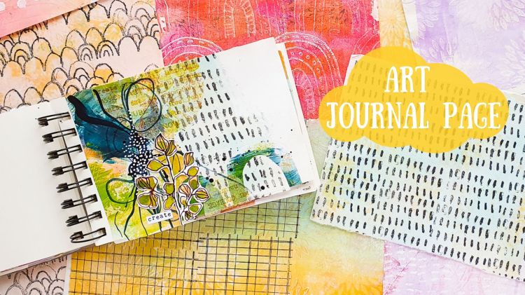 Mixed Media Collage Art Journal Page – Video Tutorial – Susanne Rose Art