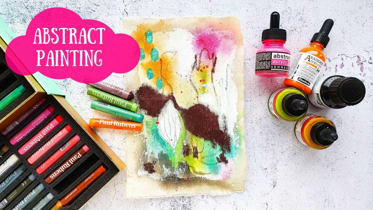 Abstract Mixed Media Painting with Oil Pastels – Video Tutorial ...