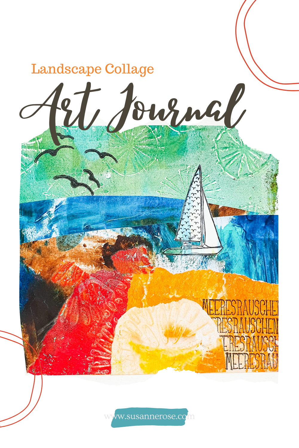Mixed Media Landscape Collage – Free Video – Susanne Rose Art