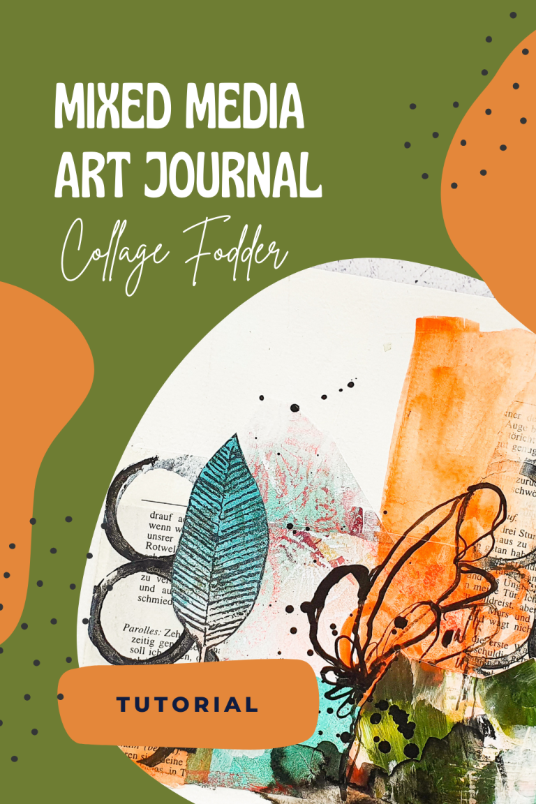 Mixed Media Collage Art Journal Page – Video Tutorial – Susanne Rose Art