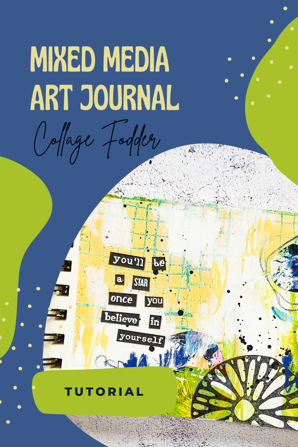 Mixed Media Collage Art Journal Page – Video Tutorial – Susanne Rose Art