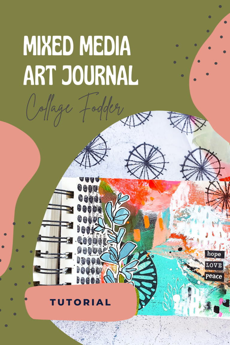 Mixed Media Collage Art Journal Page – Video Tutorial – Susanne Rose Art