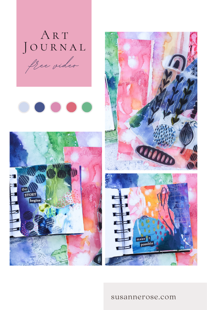 Two Mini Collage Pages – Video Tutorial – Susanne Rose Art
