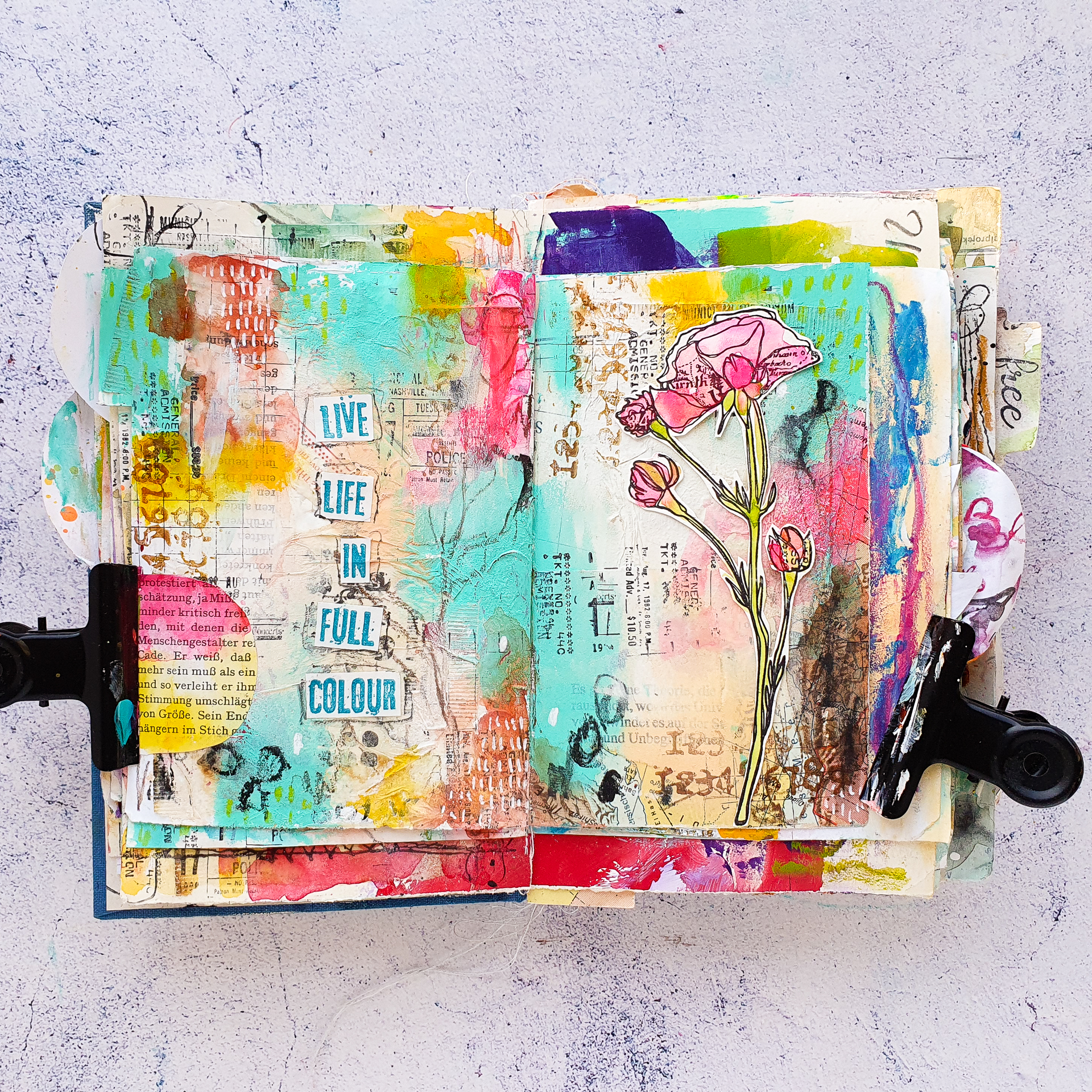 Messy Pages in my Handmade Junk Journal – Susanne Rose