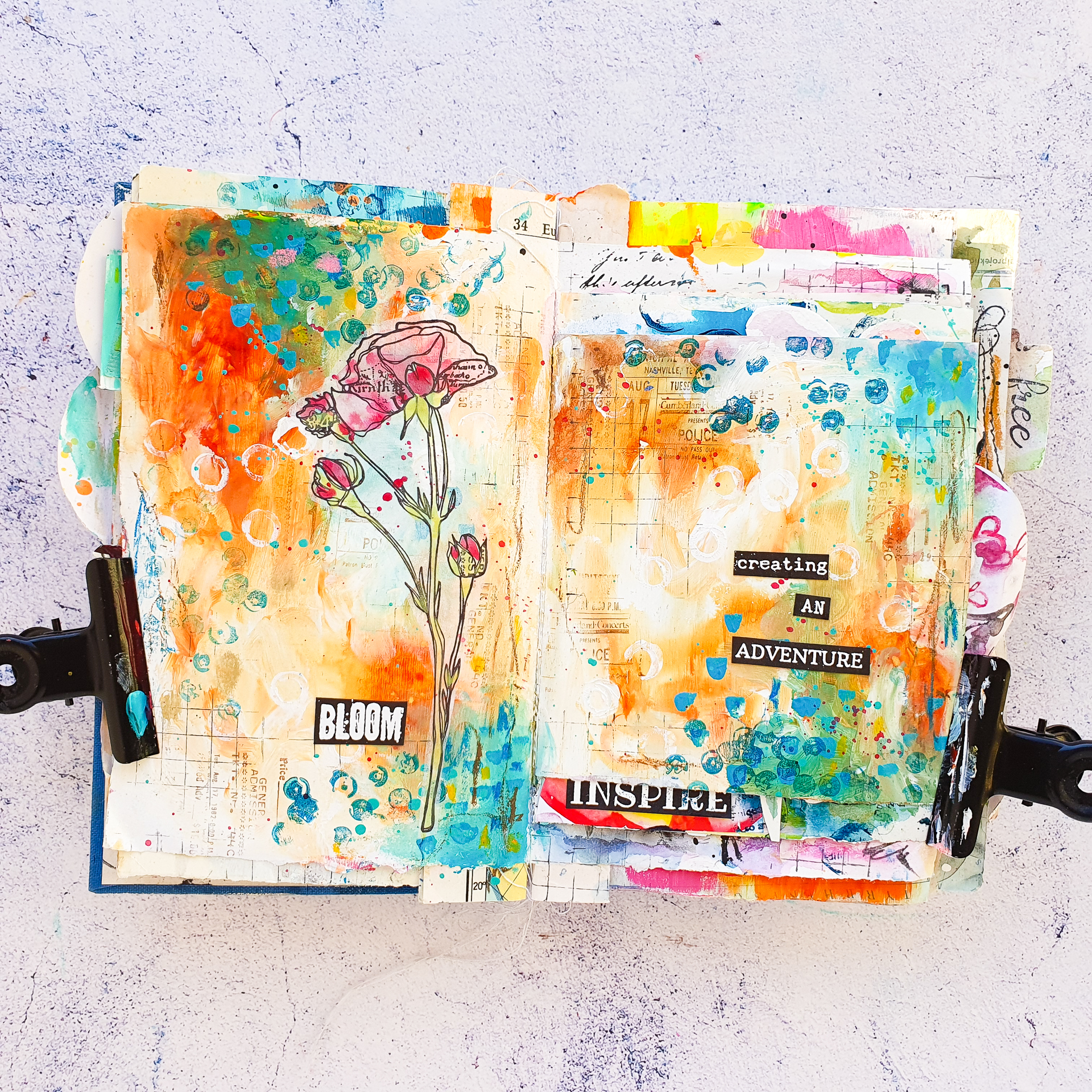 Messy Pages in my Handmade Junk Journal – Susanne Rose