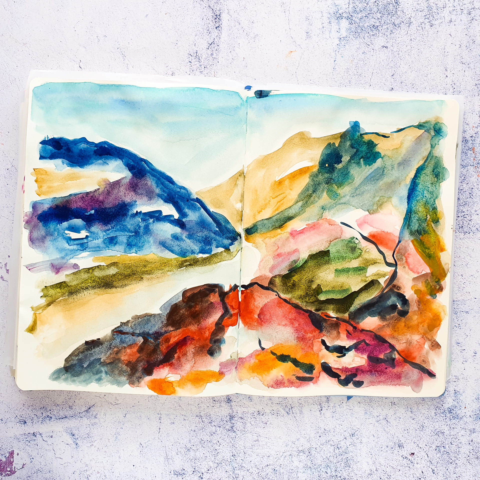 Autumnal Watercolour Palette Setup – Susanne Rose Art