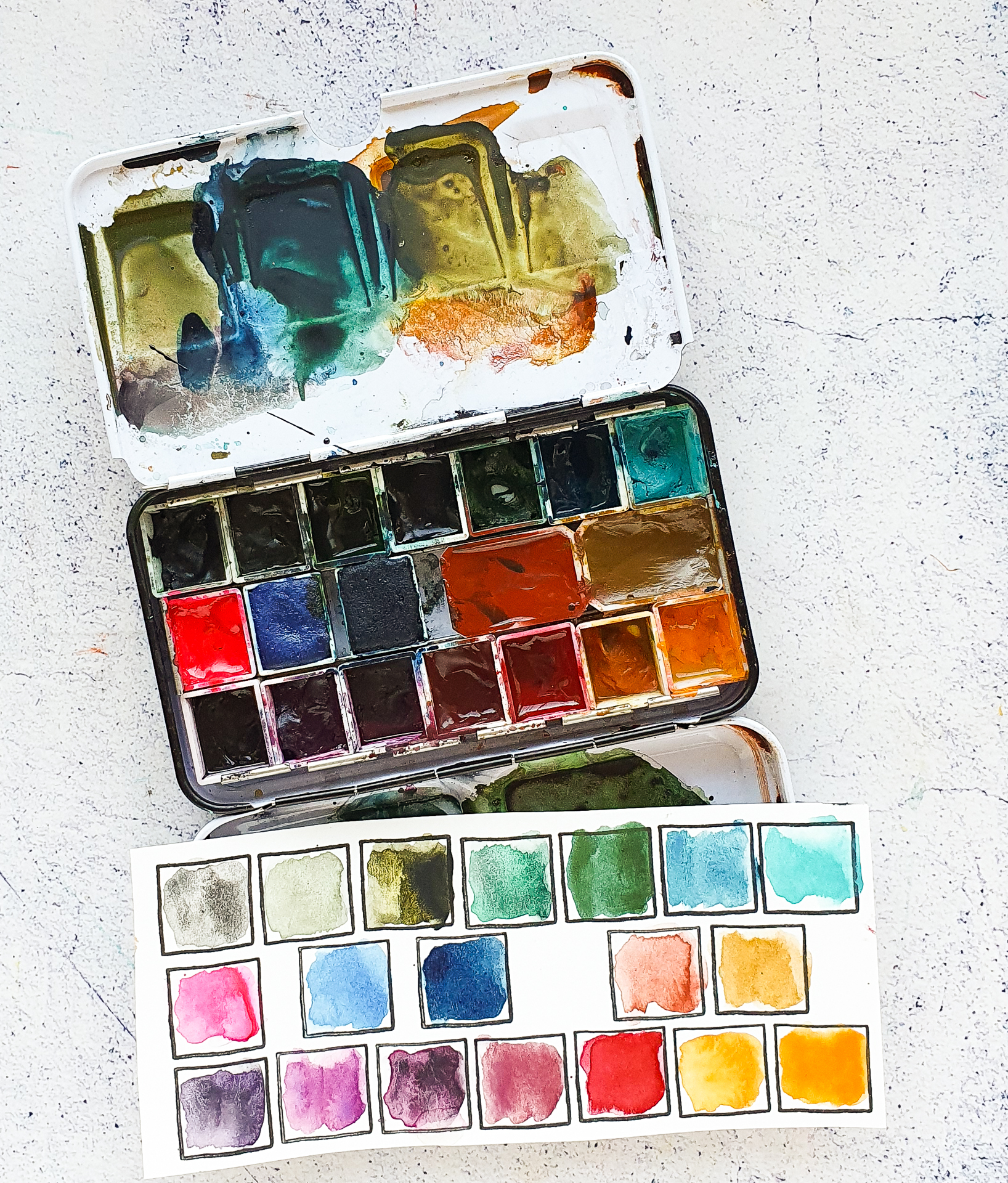 Autumnal Watercolour Palette Setup – Susanne Rose Art