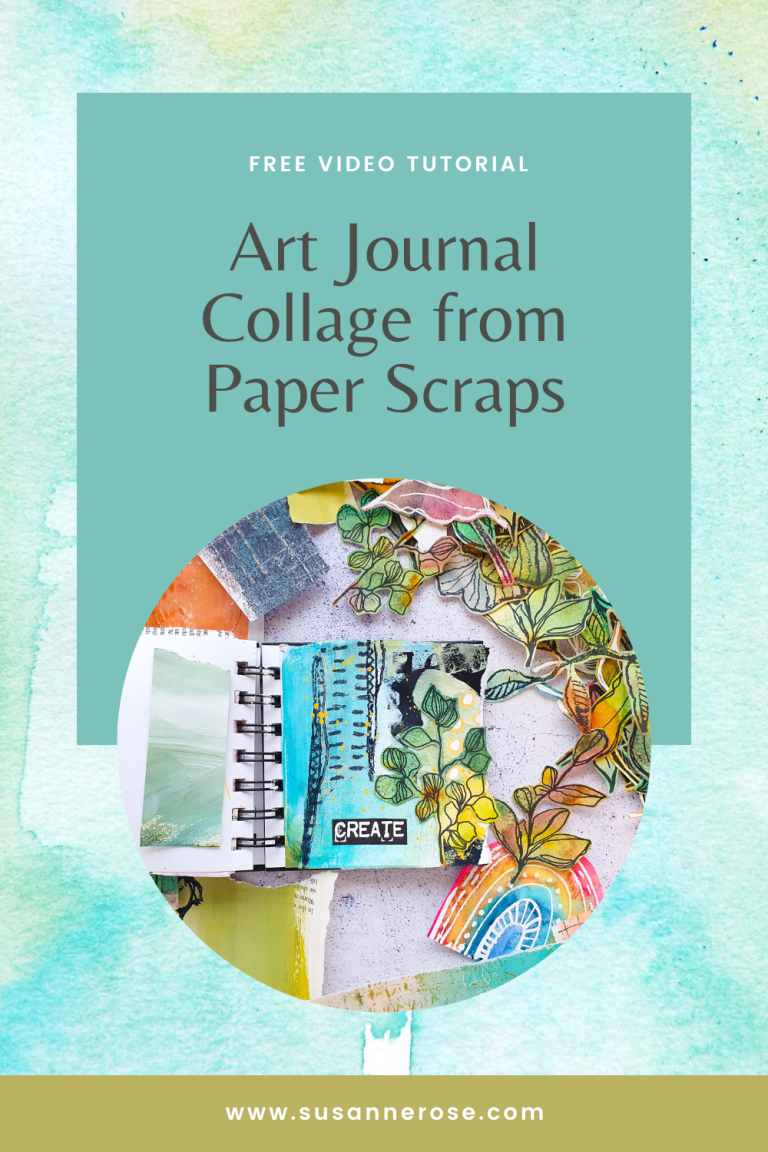 Mixed Media Mini Collages from Paper Scraps – Video Tutorial – Susanne ...