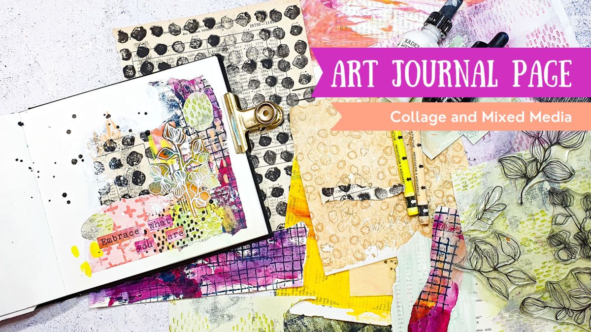 Mixed Media Collage in my Art Journal – Video Tutorial – Susanne Rose Art