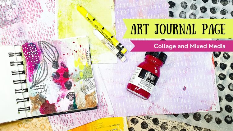 Mixed Media Collage in my Art Journal – Video Tutorial – Susanne Rose Art