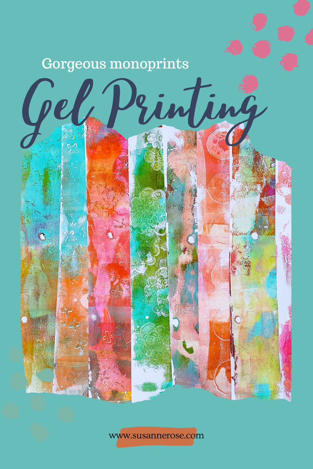Gelli Printing with Stamps- Let’s make some amazing Papers! – Susanne Rose