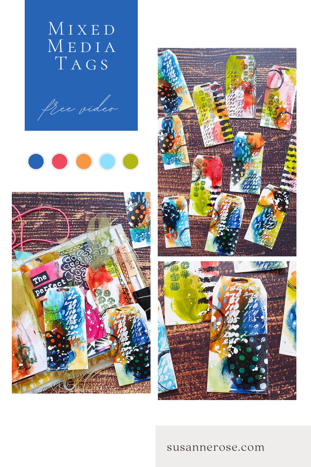Mixed Media Collage Tags for your Journals – Susanne Rose Art