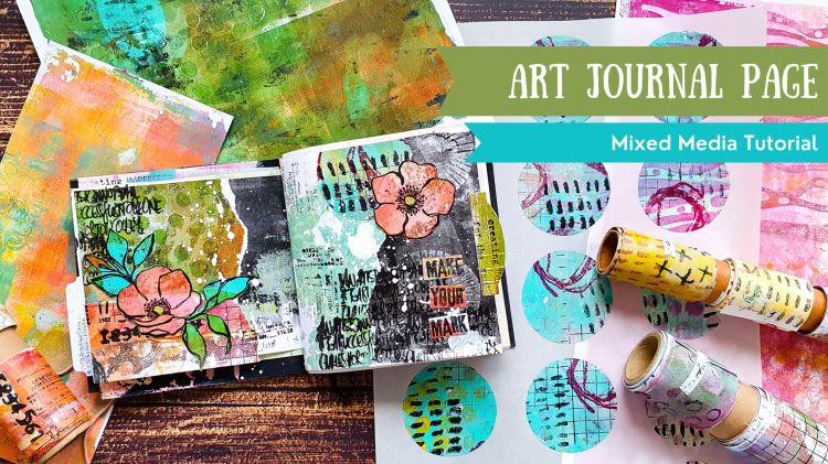 Mixed Media Collage in my handmade Junk Art Journal – Susanne Rose Art
