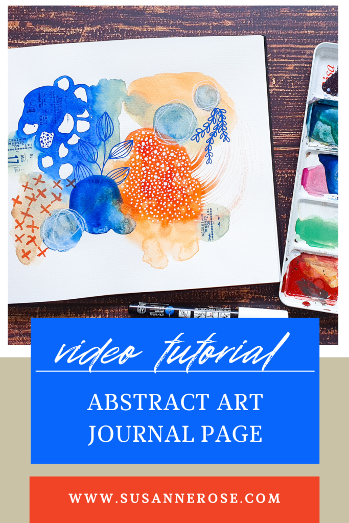 Abstract Watercolor Painting in my Art Journal – Process Video ...