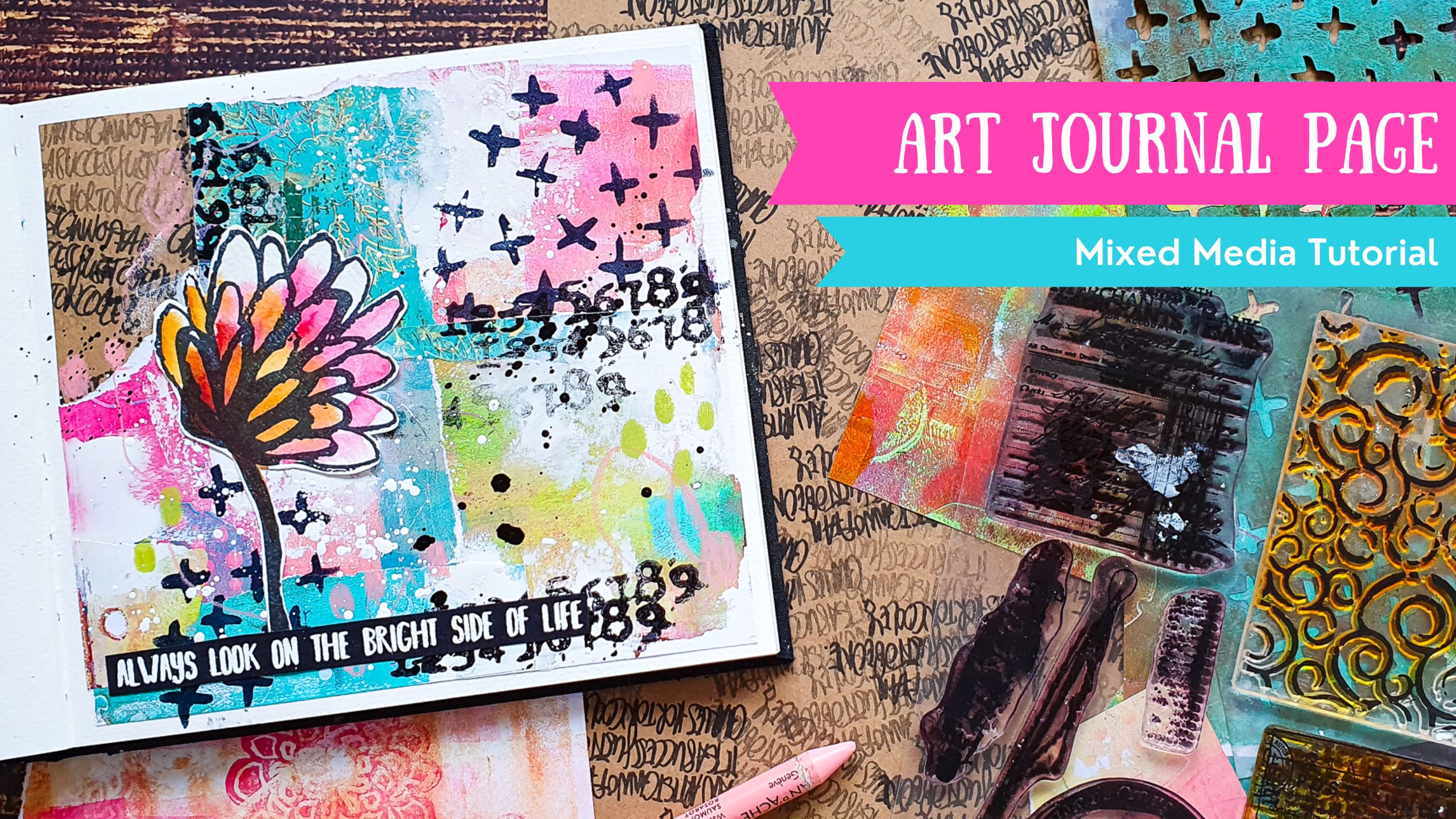 Mixed Media Collage with Gel Prints – Susanne Rose Art