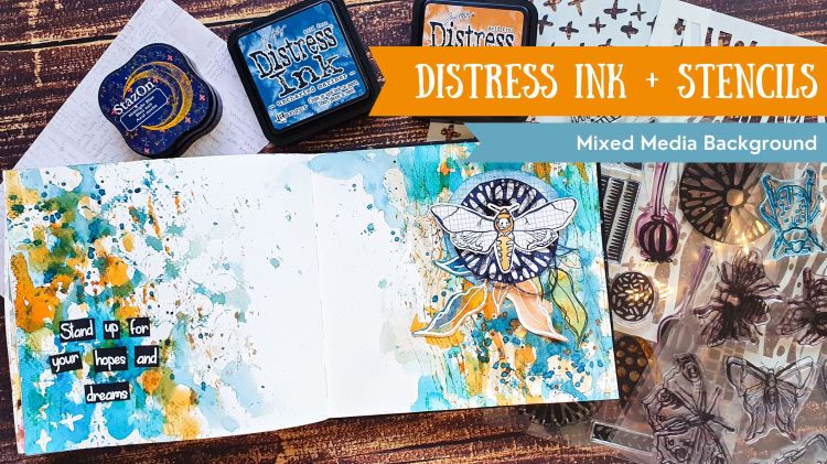 Distress Inks and Stencil Smooshing – I am enjoying this technique so ...