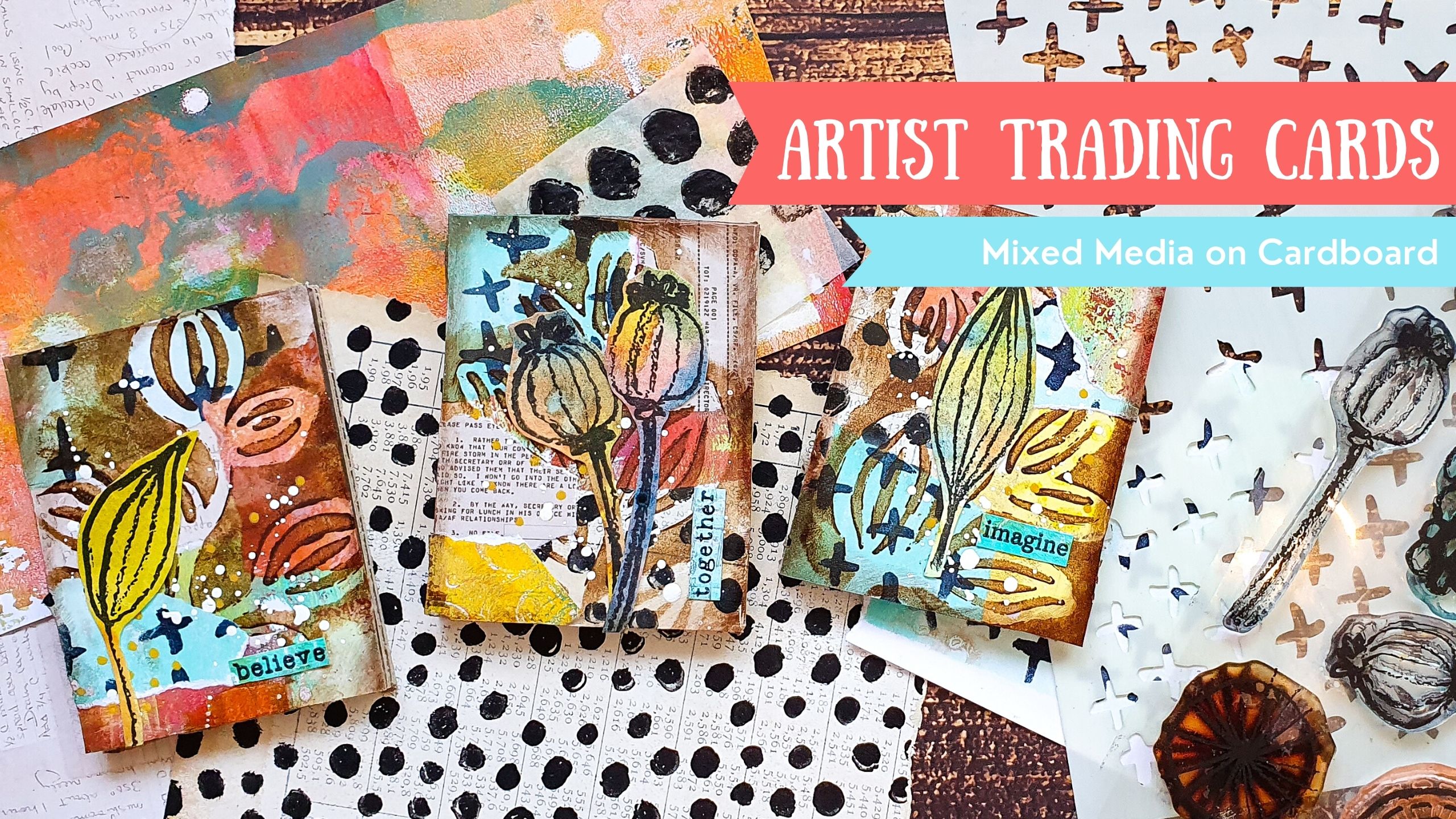 Let’s make some mixed media ATCs – FREE VIDEO TUTORIAL – Susanne Rose Art