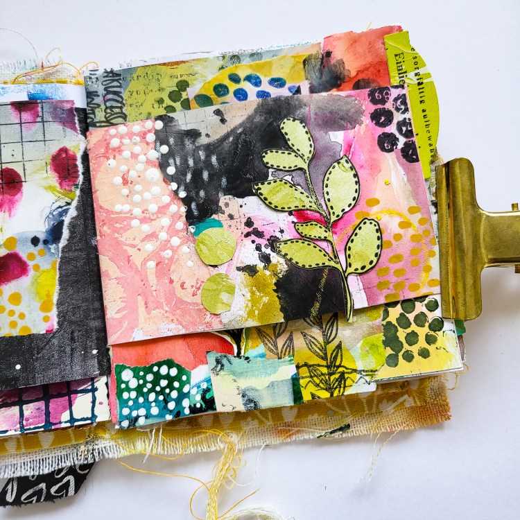 Junk Art Journal Page using Collage and Mark Making – Susanne Rose Art