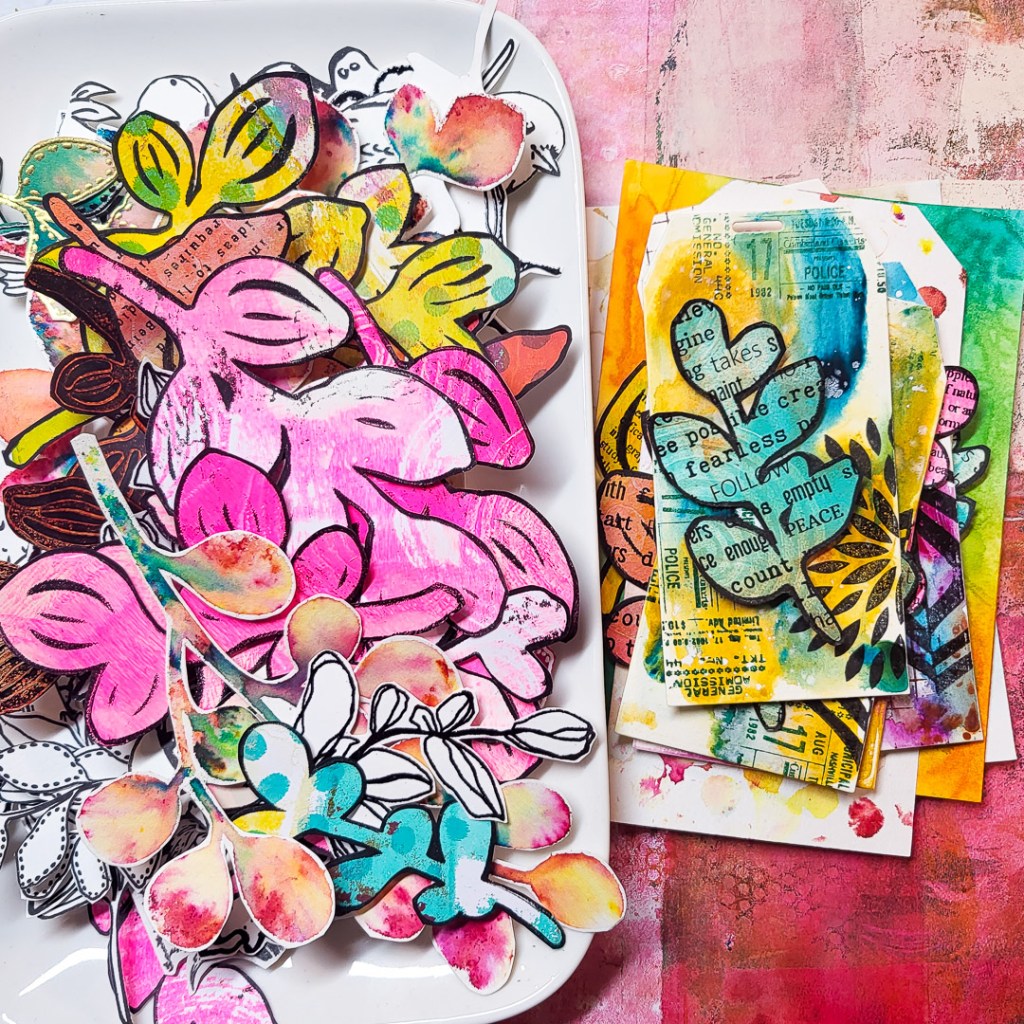 How to make Floral Collage Fodder – Video Tutorial – Susanne Rose Art