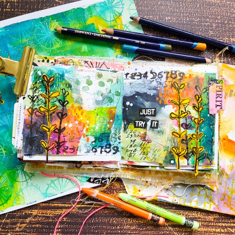 Art Journaling with Collage and Mark Making – Video Tutorial – Susanne ...