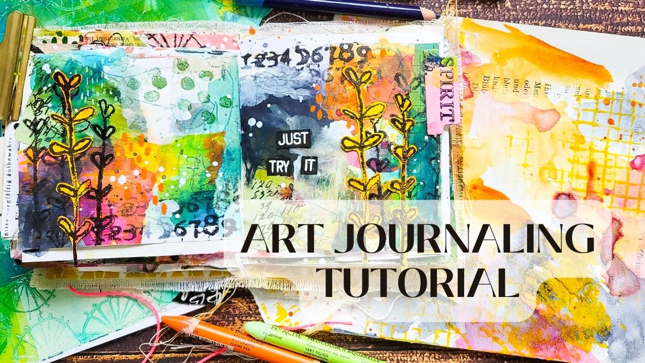 Art Journaling with Collage and Mark Making – Video Tutorial – Susanne ...