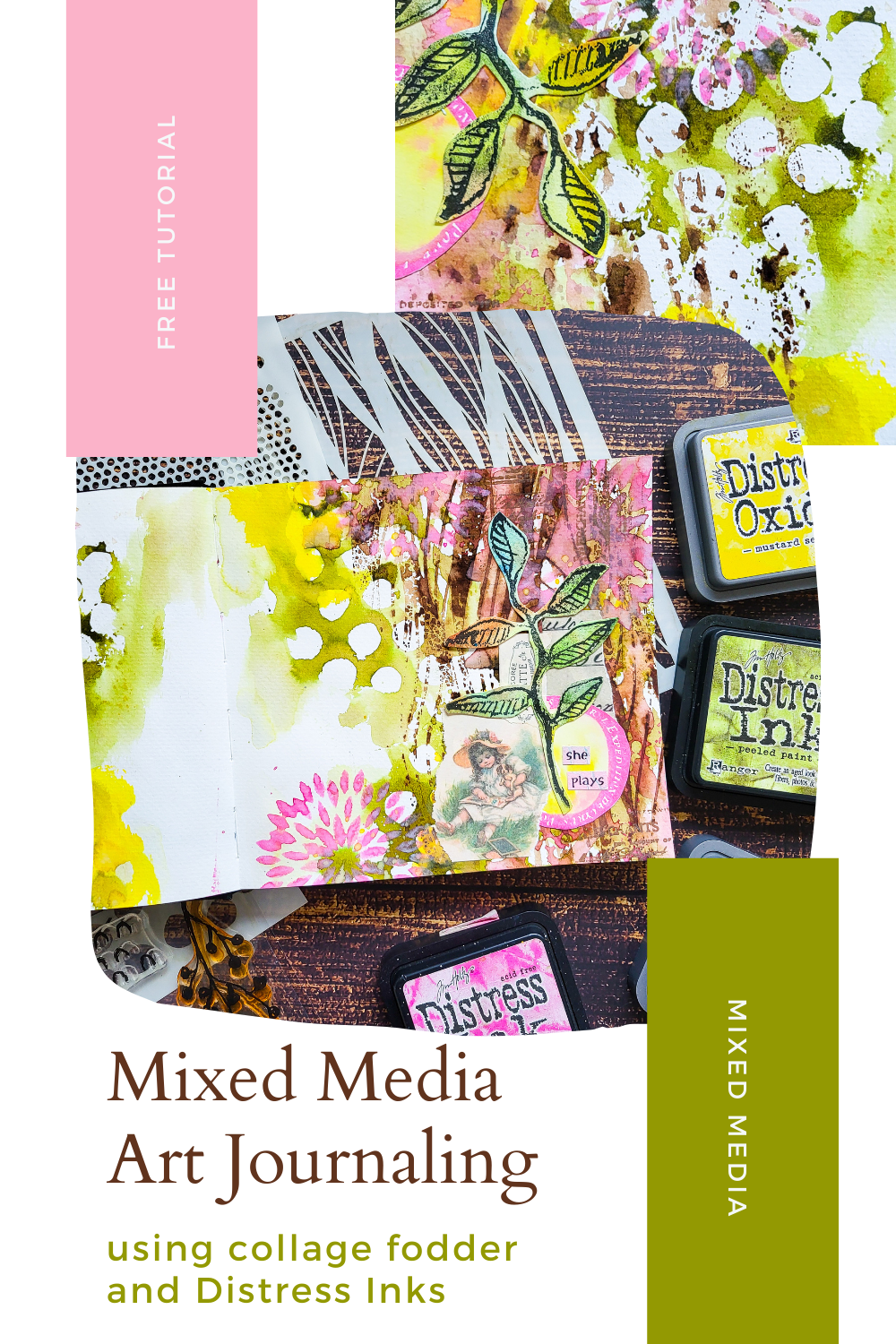 Ink Smooshing with Distress Inks & Oxides – An Art Journal Background ...