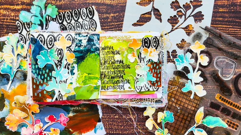 Making Collage Fodder with Distress Inks & Art Journal Page – Video ...
