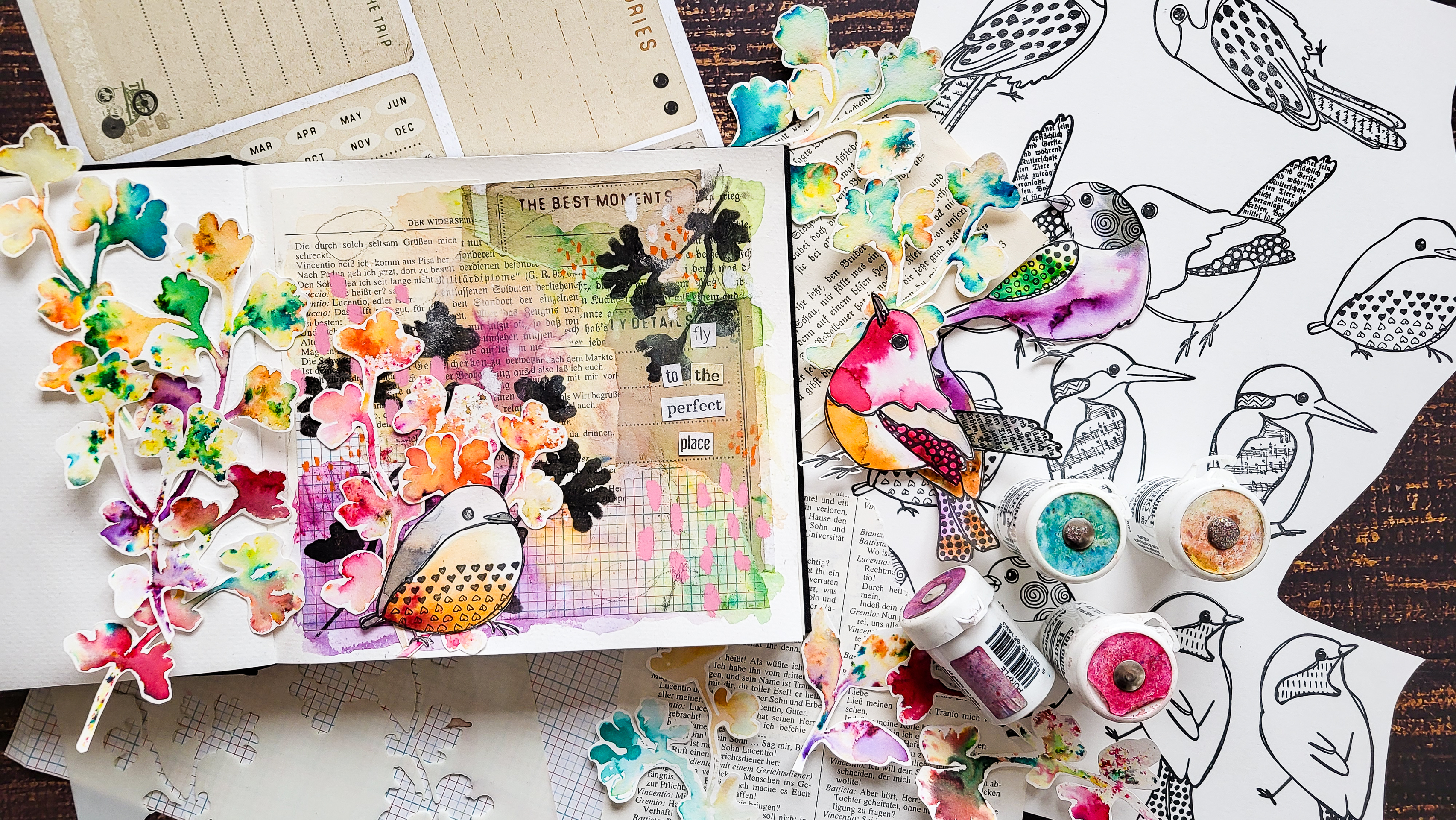 Making Collage Fodder with Brushos & Art Journal Page – Video Tutorial ...