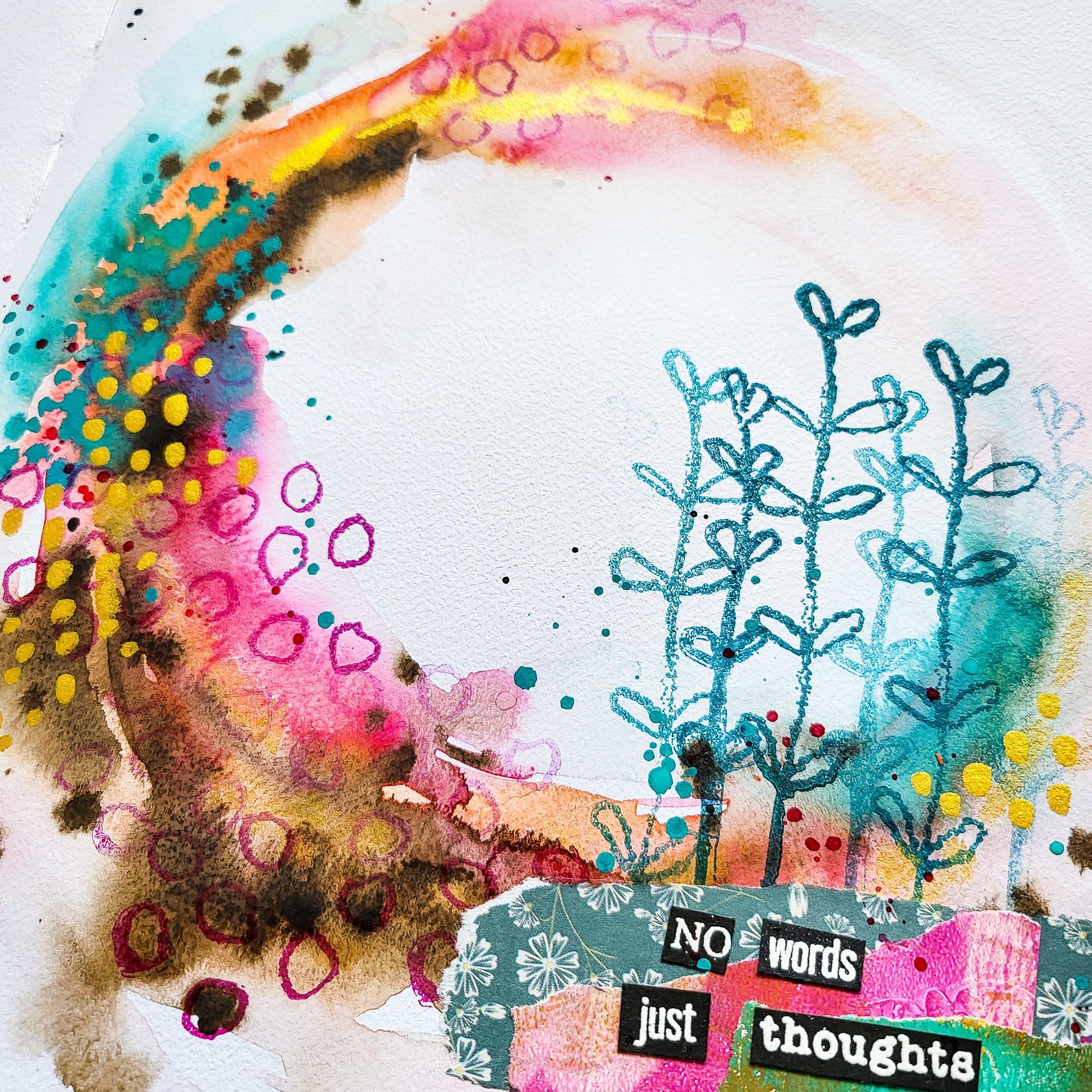 Abstract Watercolor Art Journal Page – Video Tutorial – Susanne Rose Art