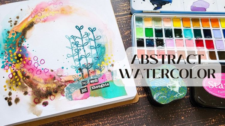 Abstract Watercolor Art Journal Page – Video Tutorial – Susanne Rose Art