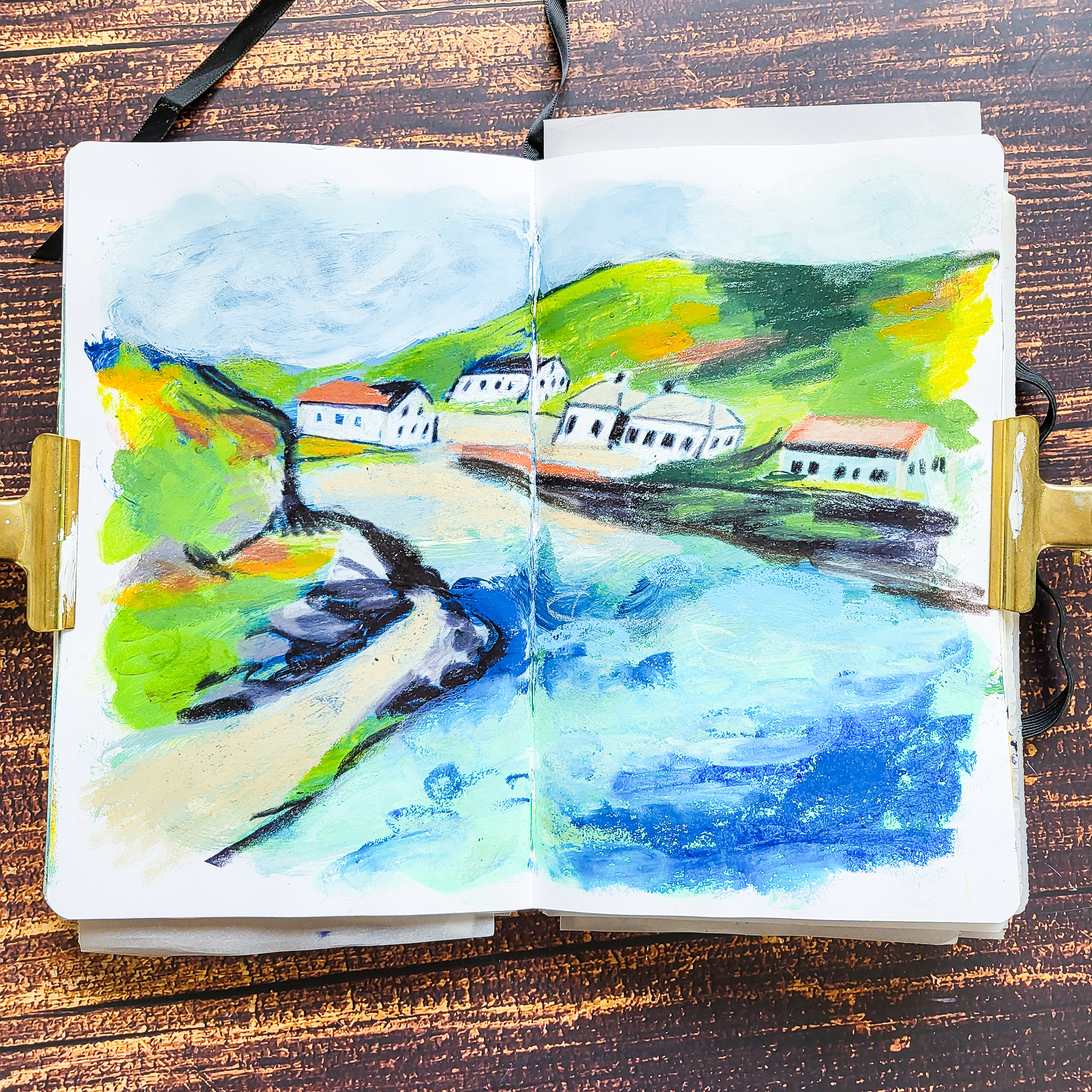 Landscape Sketches from Mapcrunch – Susanne Rose Art