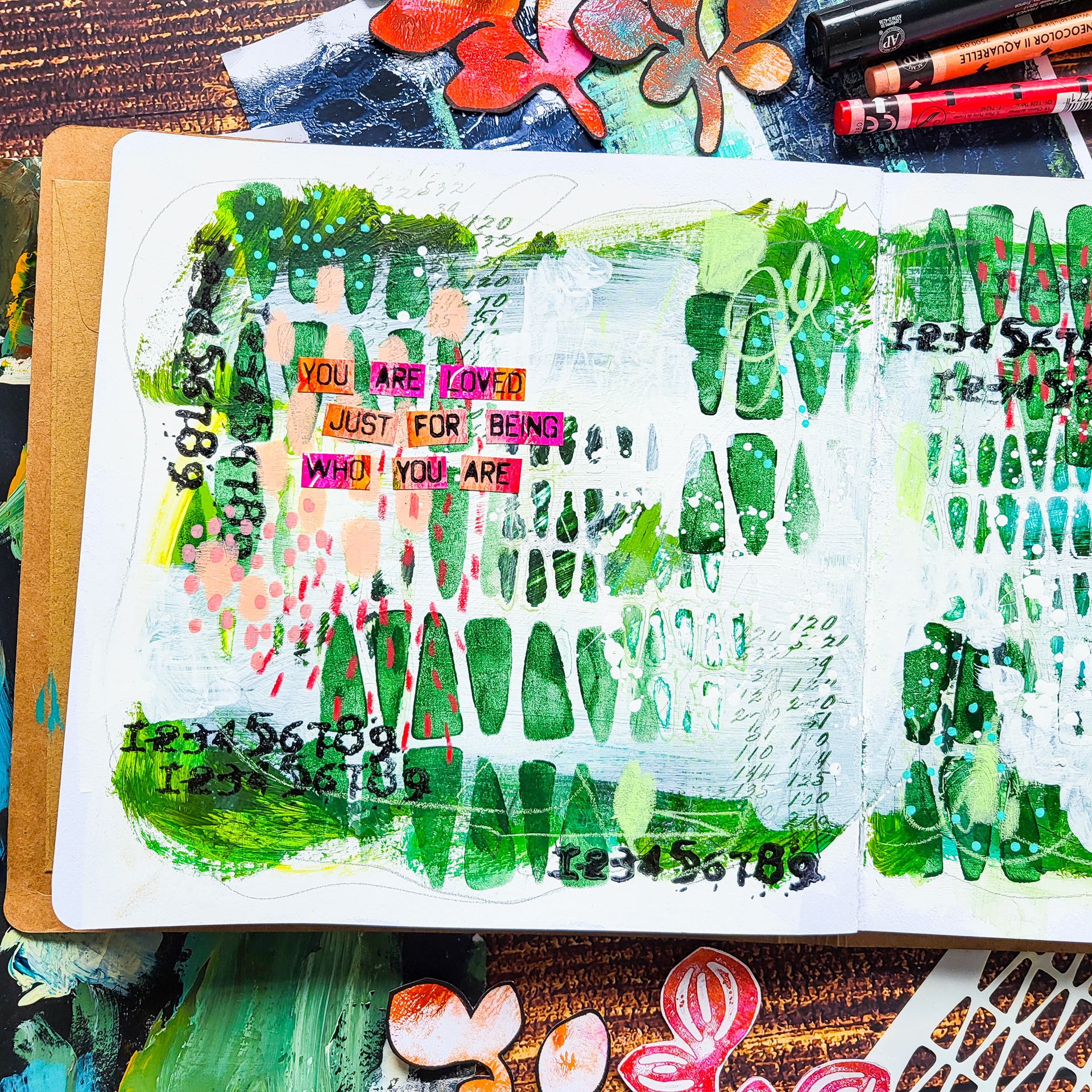 Mixed Media Art Journal Page Tutorial – Susanne Rose Art