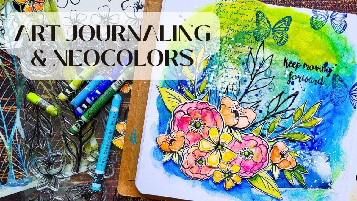 Easy Art Journaling Tutorial with Neocolors & NEW STAMPS – Susanne Rose Art